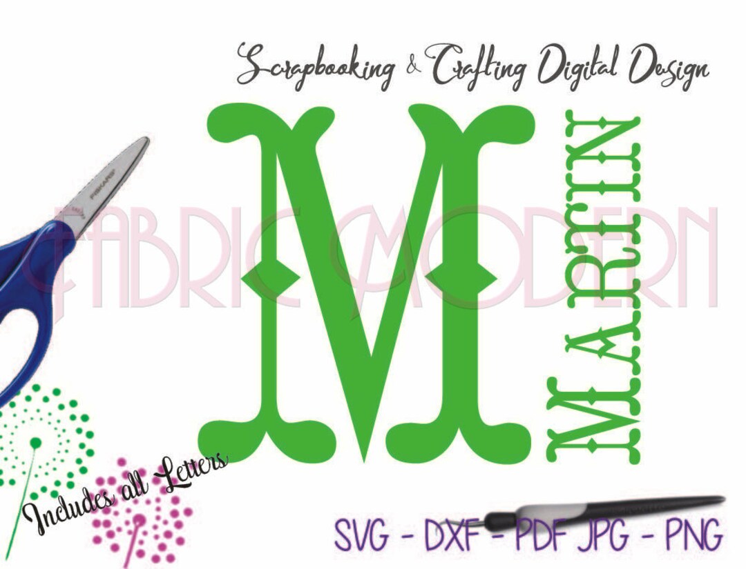 Fish Tail Font Fishtail LETTERS Crafting Design File for Cutting and ...