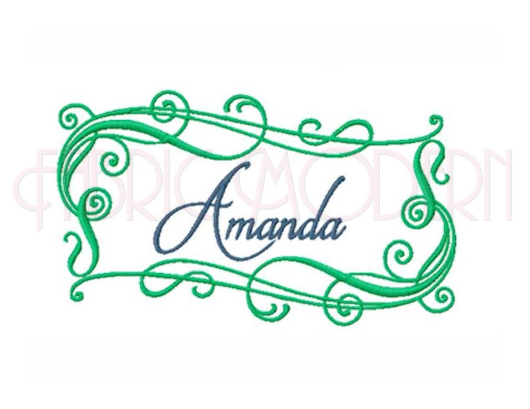 Monogram FRAME Machine Embroidery Design Rectangle Monogram Square ...