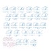 SCRIPT SPLIT MONOGRAM Embroidery Font Design Two Sizes 4inch and 6 Inch ...