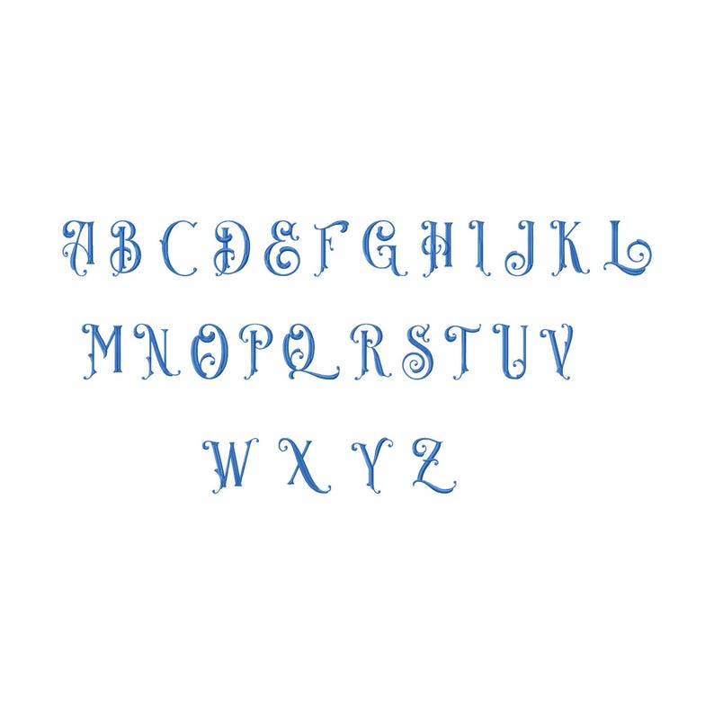 3 Inch Aurelian Serif Font Fancy Monogram Alphabet 3 Inches #1299 - Etsy UK