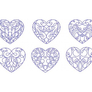 Heart Embroidery Design Valentines Redwork Heart Ornament Heart ...