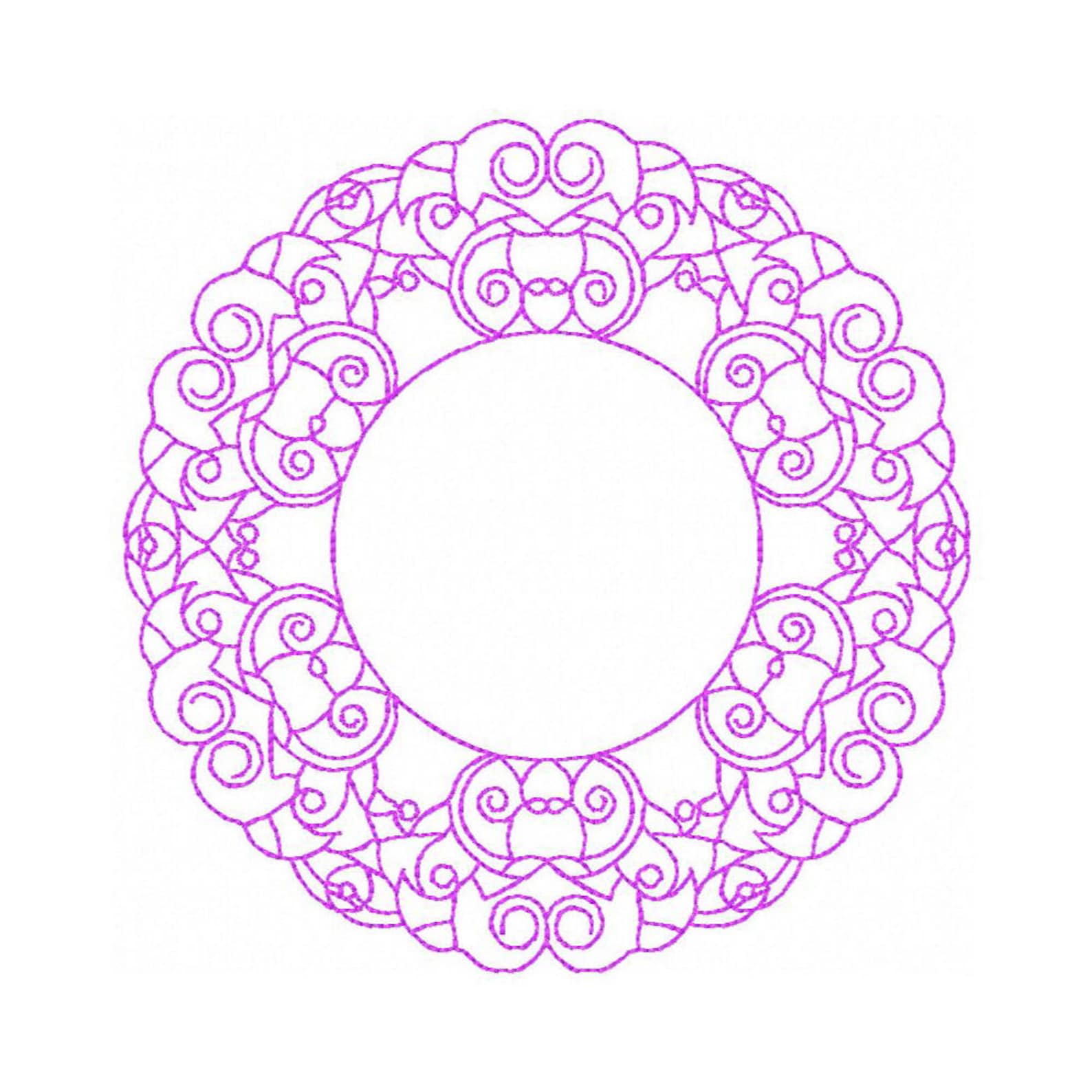 Embroidery Design Six Designs in Three Sizes Each Continuous | Etsy