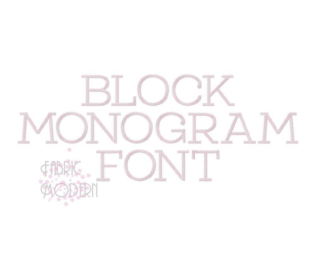 2.5" Block Modern Machine Embroidery Font Monogram Embroidery Monogram ...
