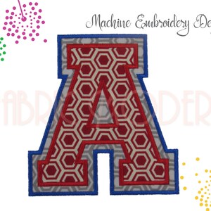 UNIVERSITY COLLEGIATE MONOGRAM Double Applique' Embroidery Font Design ...