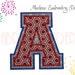 UNIVERSITY COLLEGIATE MONOGRAM Double Applique' Embroidery | Etsy