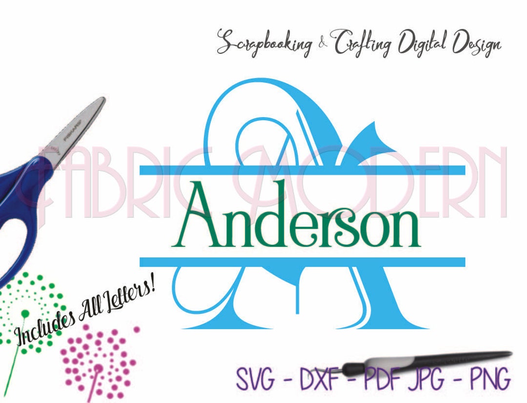 FANCY SPLIT MONOGRAM Font Heraldry Letters Silhouette Cricut Crafting ...