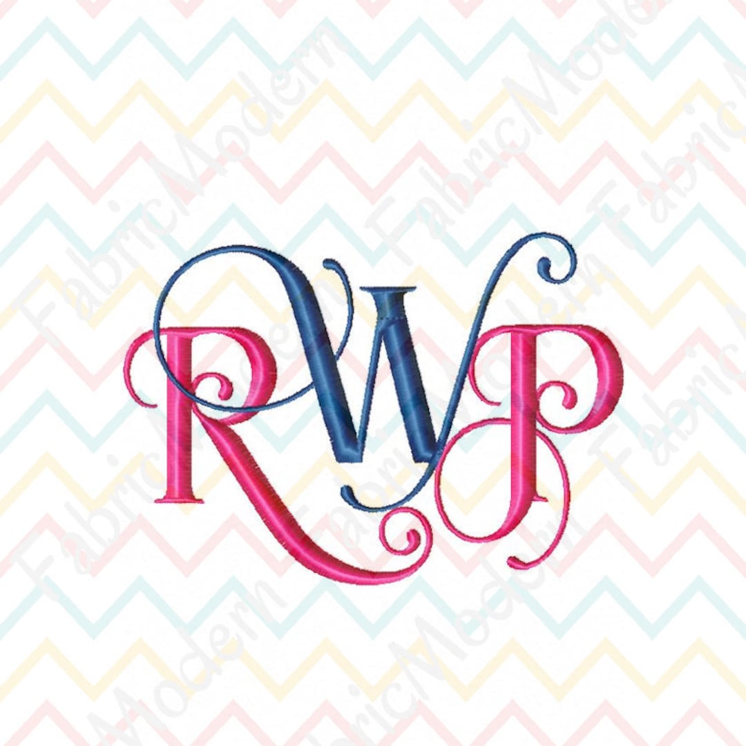 INTERLOCKING MONOGRAM Font Modern Vine Alphabet 2 and 3 Inch #508 - Etsy