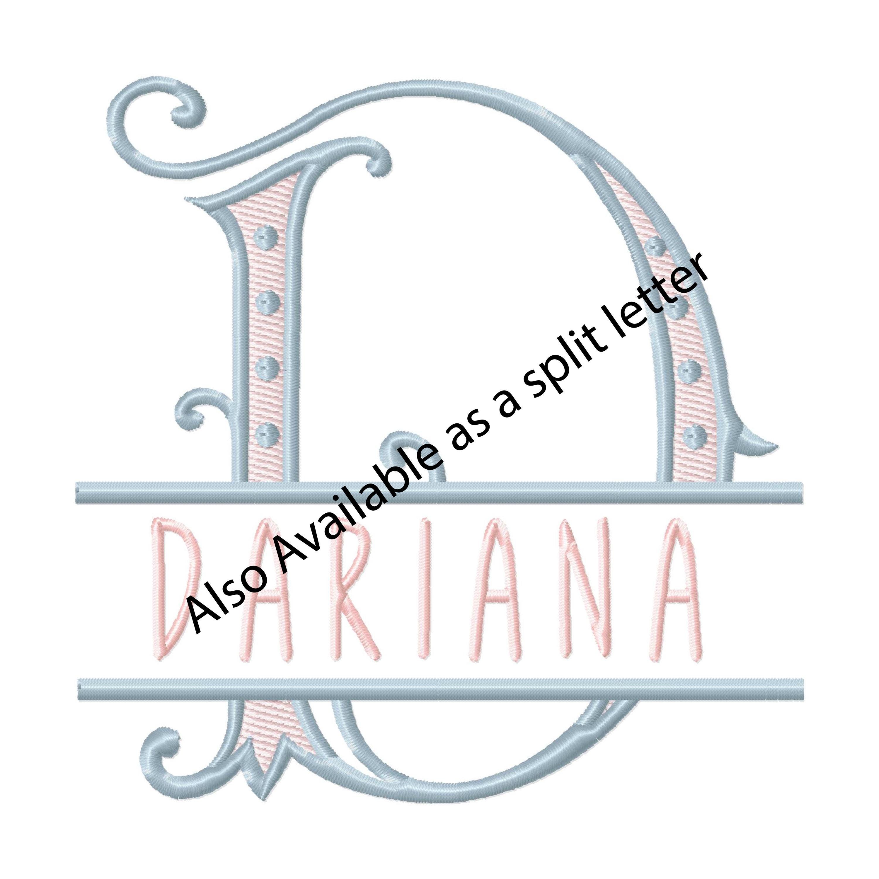 Arabian Nights Two Color Monogram Machine Embroidery Font 3, 4 (100mm ...