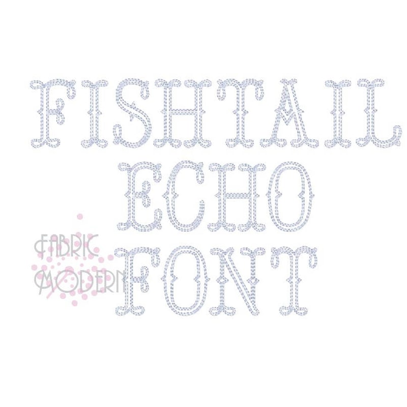 Fishtail Embroidery Font - Etsy