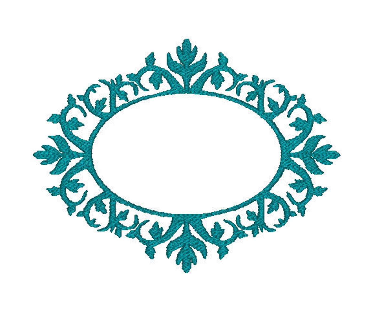 Machine Embroidery Design Fancy Frame Vintage Feel Oval - Etsy