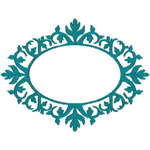 Machine Embroidery Design Fancy Frame Vintage Feel Oval Monogram Frame ...