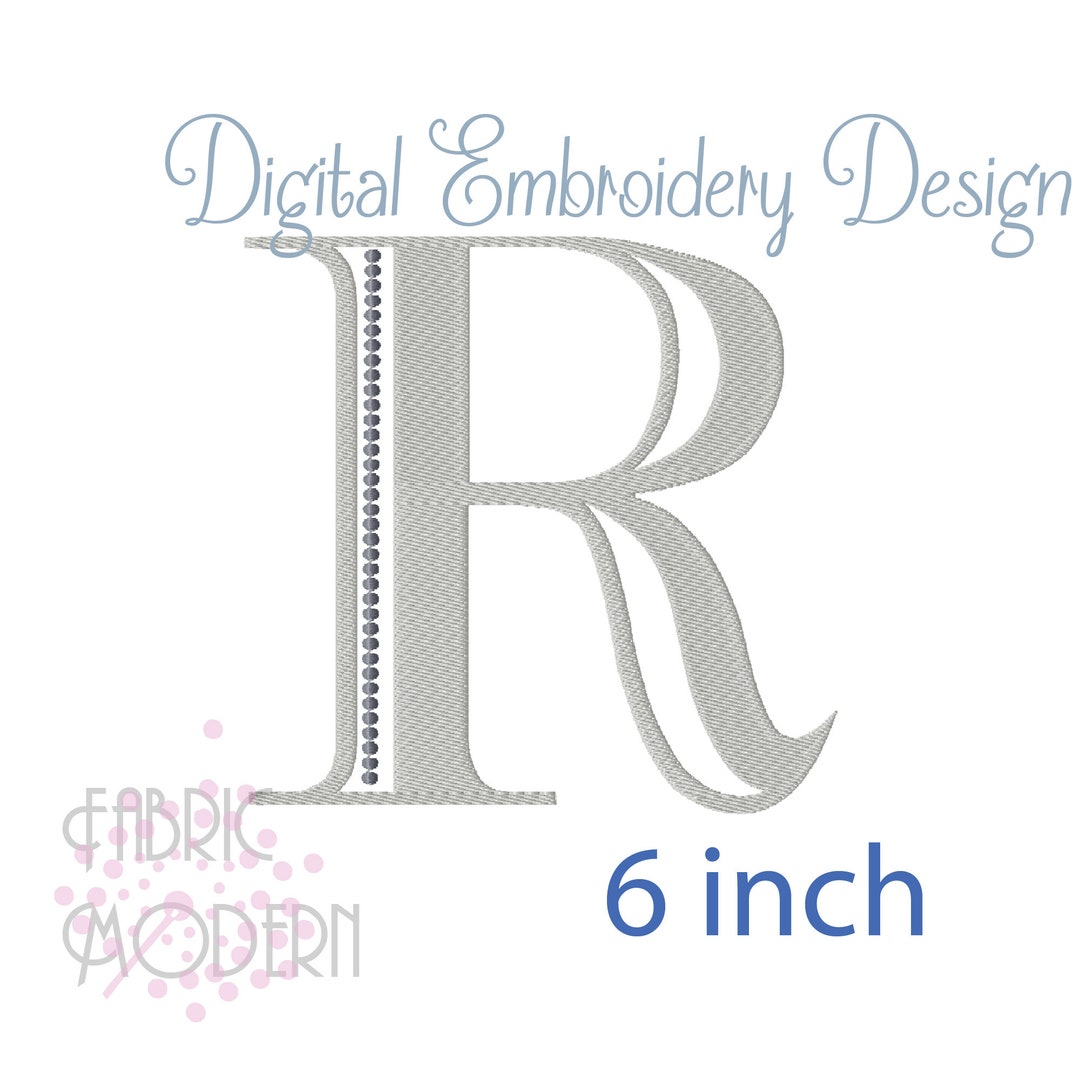 MONOGRAM Two Color Font Embroidery 6 Inches Tall #534-6 DAX - Etsy