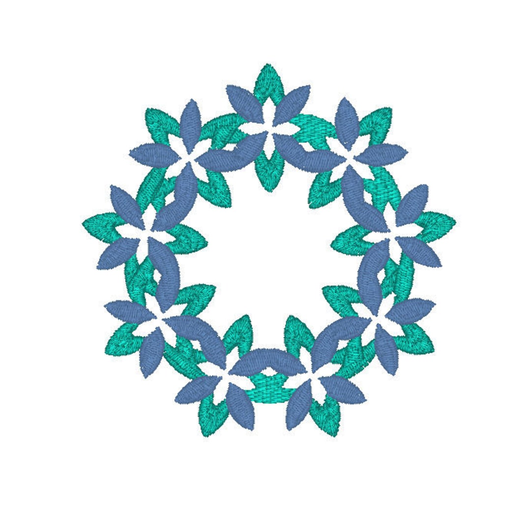 Machine Embroidery Fancy Modern Floral Round Design Multiple Sizes - Etsy