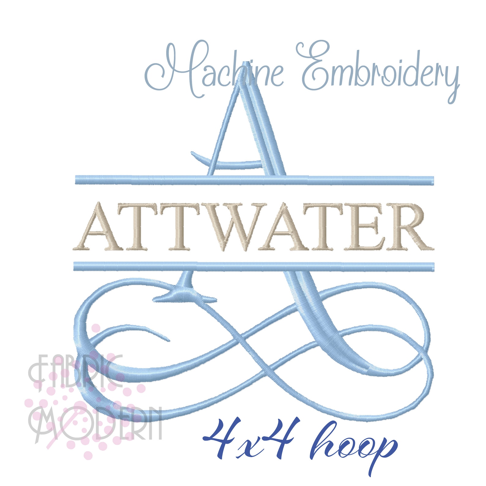 VINE SWASH Split MONOGRAM Embroidery Font Design 4x4 Hoop All Letters ...