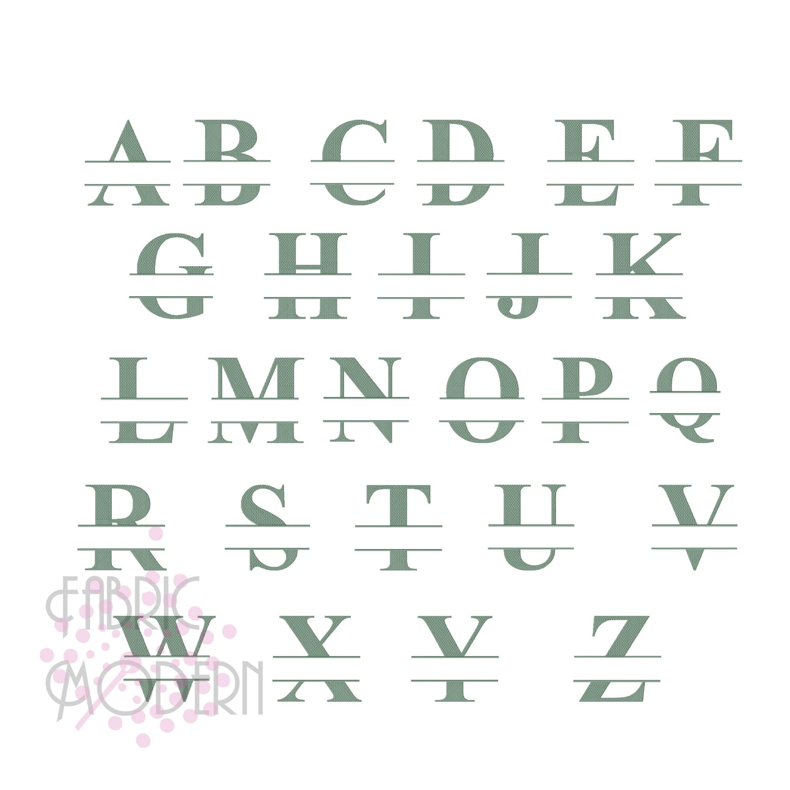 Times SPLIT MONOGRAM Embroidery Font Design 6 Inch #1118-6 - Etsy