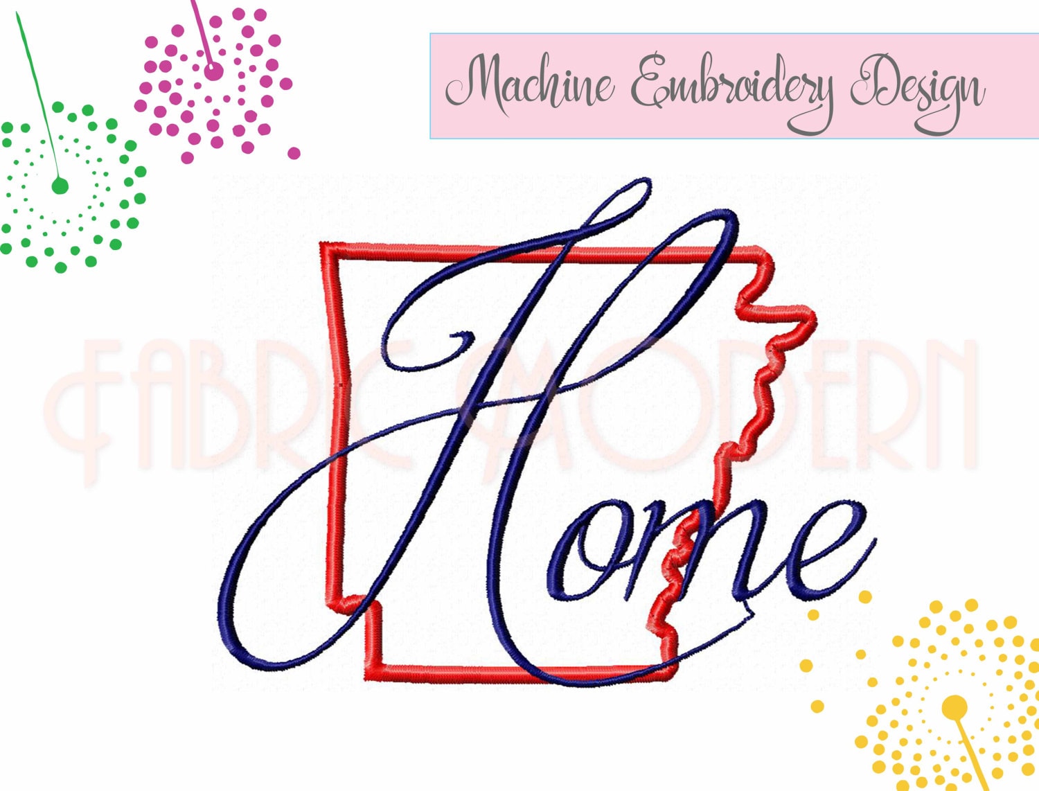 ARKANSAS state outline AR home Embroidery Design | Etsy