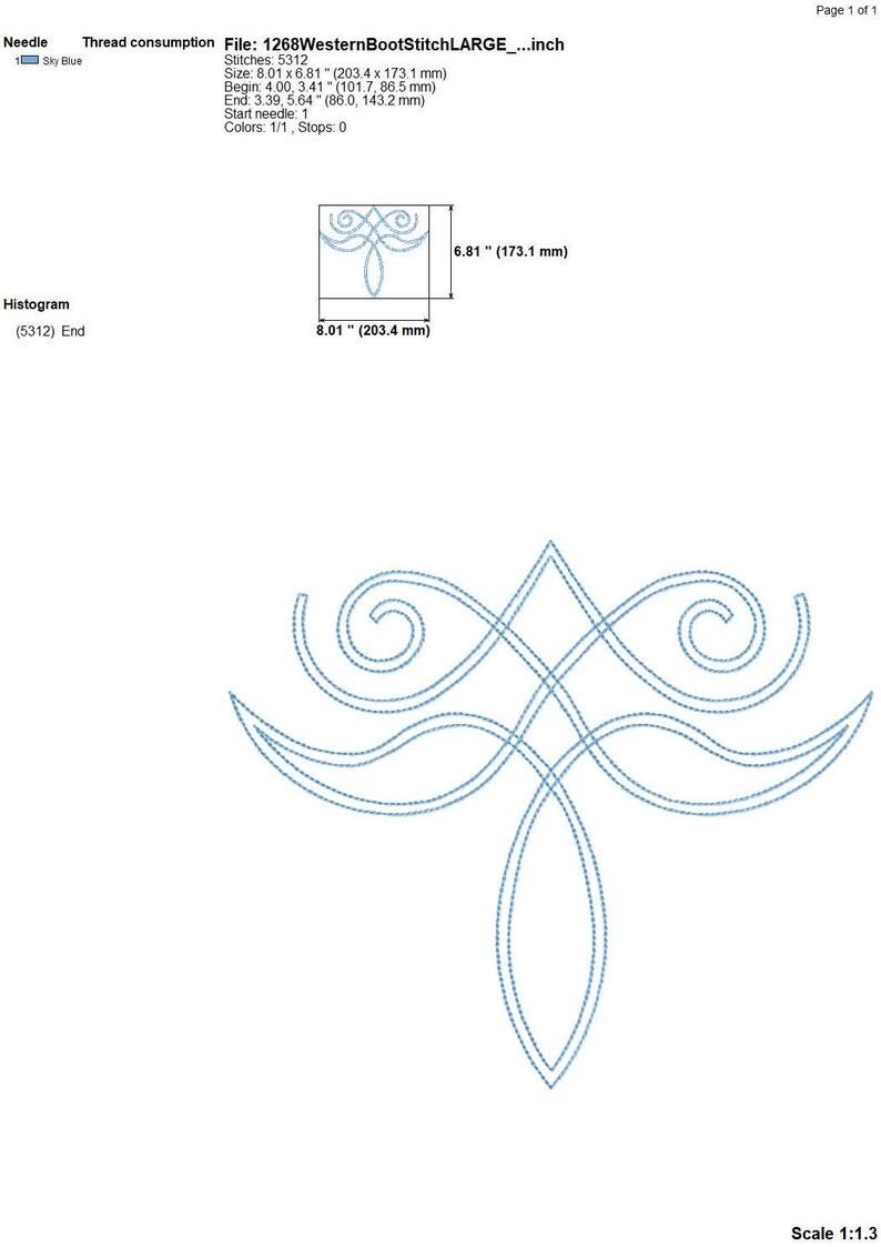 Western Cowboy Boot Toe Stitch Pattern Machine Embroidery Design 3 Inch ...