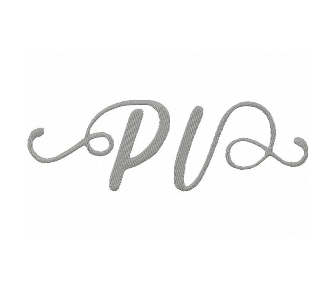 MONOGRAM Embroidery Font Design Two Letter Fancy Alphabet Left and ...