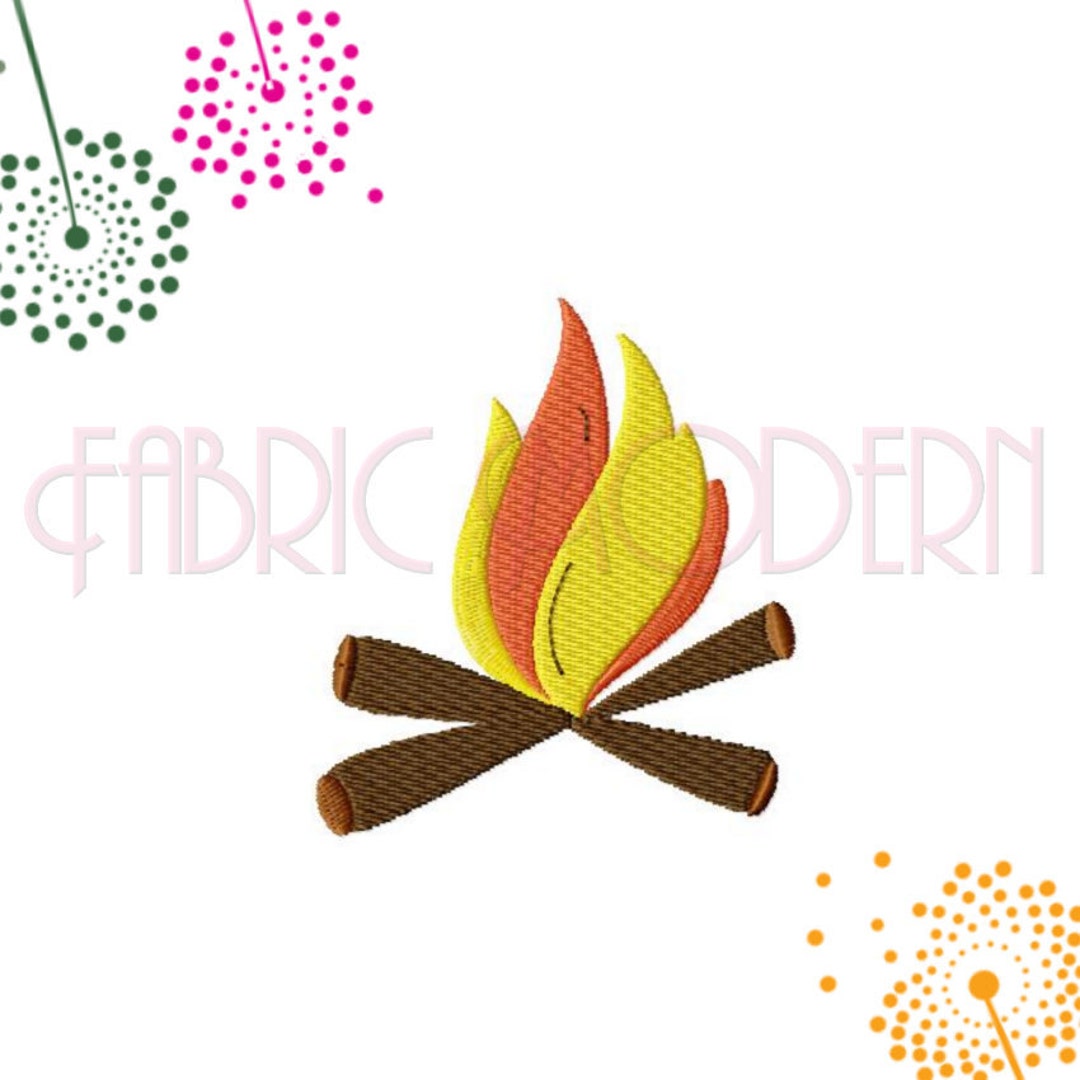 CAMPFIRE Embroidery Design Camper Camping Scout Design 6 Sizes BX ...