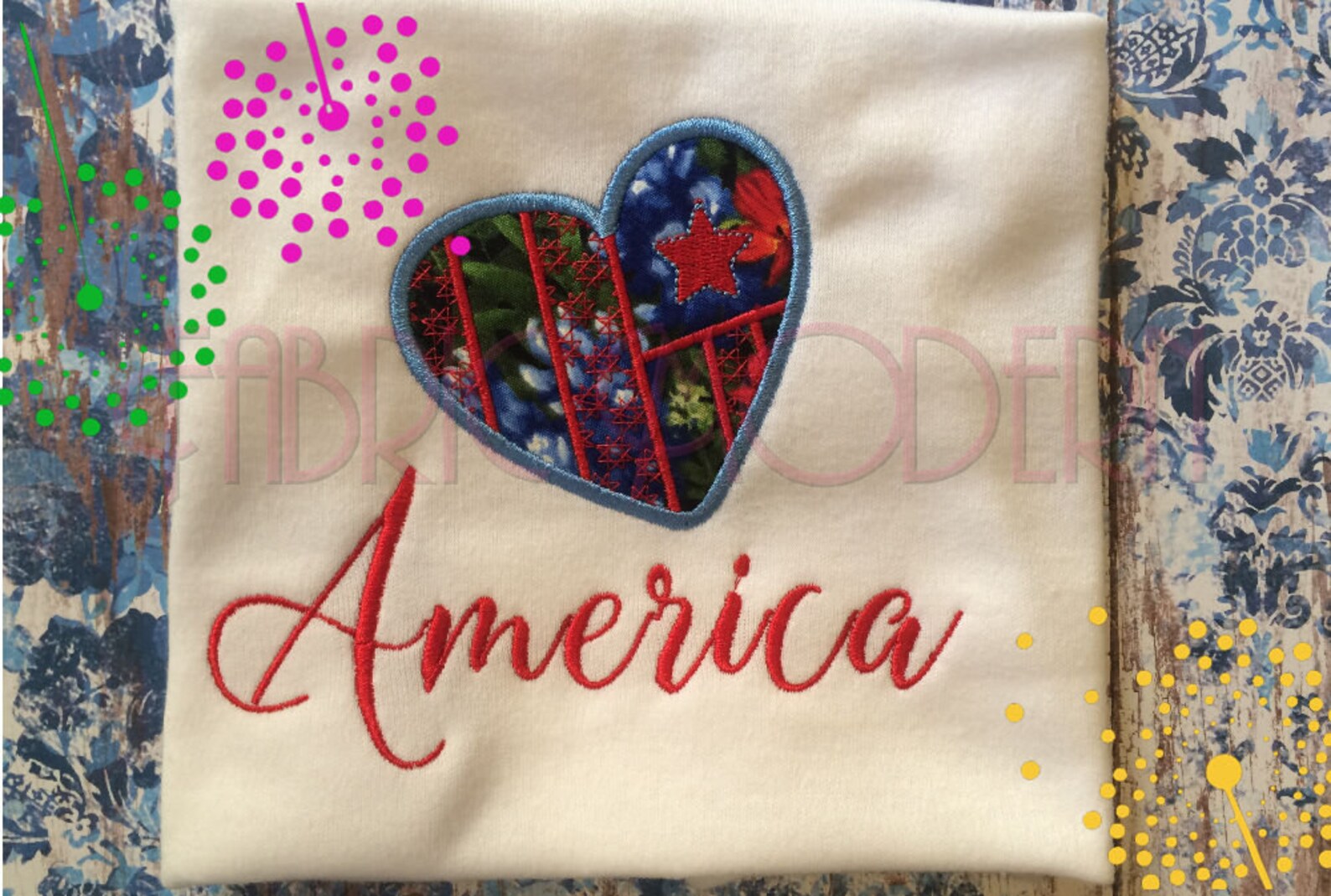 America Machine Embroidery Design Applique' 5x7 and 6x8 - Etsy