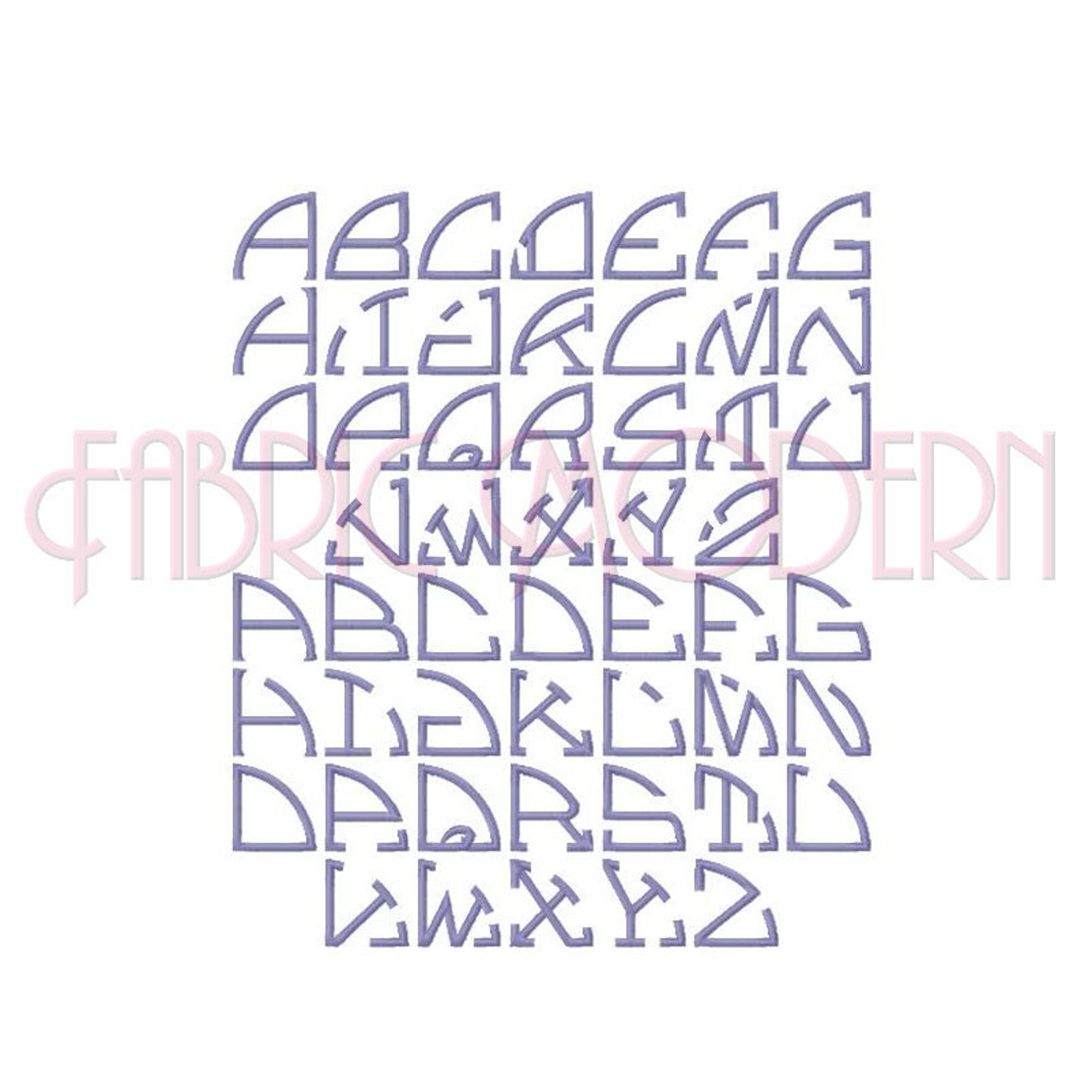 Art Deco TWO LETTER MONOGRAM Embroidery Font Alphabet Design With ...
