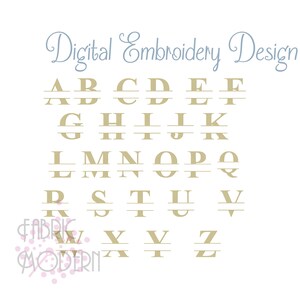 Times SPLIT MONOGRAM Embroidery Font Design 5 Inch #1118-5 - Etsy