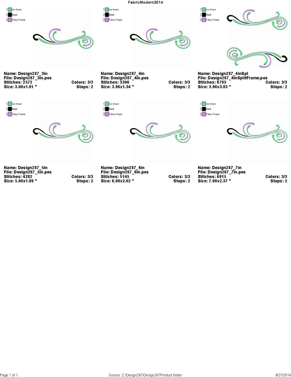 Embroidery Design Fancy Two Color Flourish for Linens and | Etsy