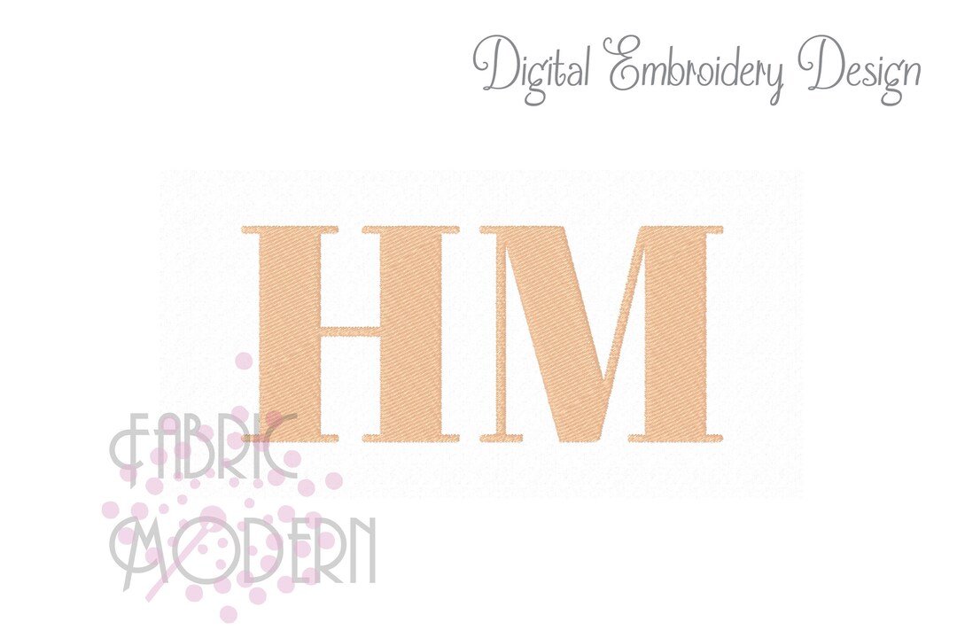 3 Inch BOLD Monogram Font Embroidery Design Modern Monogram #989-3 - Etsy