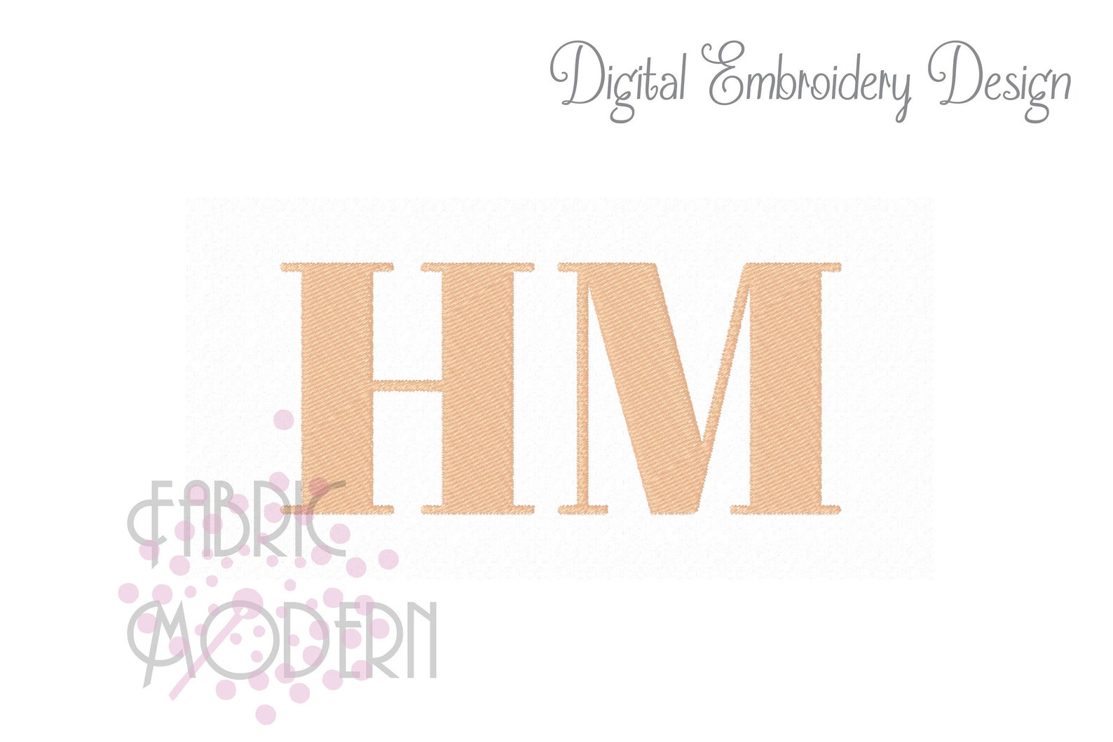 3 Inch BOLD Monogram Font Embroidery Design Modern Monogram - Etsy