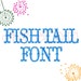 FISHTAIL FONT Embroidery Font Design 1 1.5 and 2 All Letters Includes ...