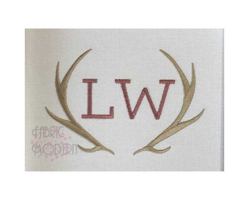 Elk Antler Monogram Buck Antler Monogram Deer Monogram Font Frame Satin ...