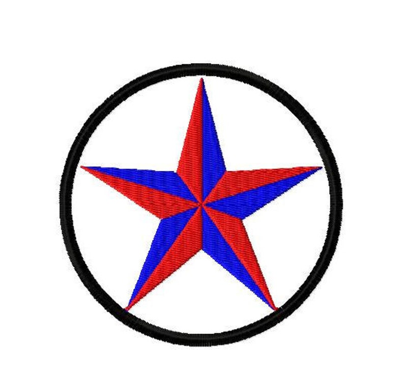Machine Embroidery Design Texas Star Collection Two Color and One Color ...