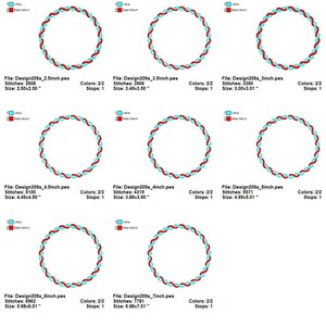 ROPE MONOGRAM FRAME Machine Embroidery Design Rope Circle Border in ...