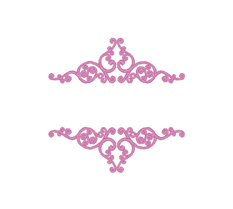 Embroidery Design fancy ornamental flourish monogram frame | Etsy