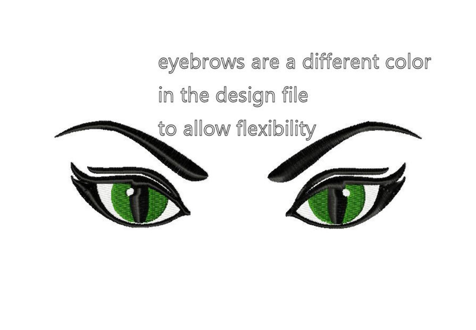 Female Demon Eyes Machine Embroidery Design for Dolls or Plushies Doll ...