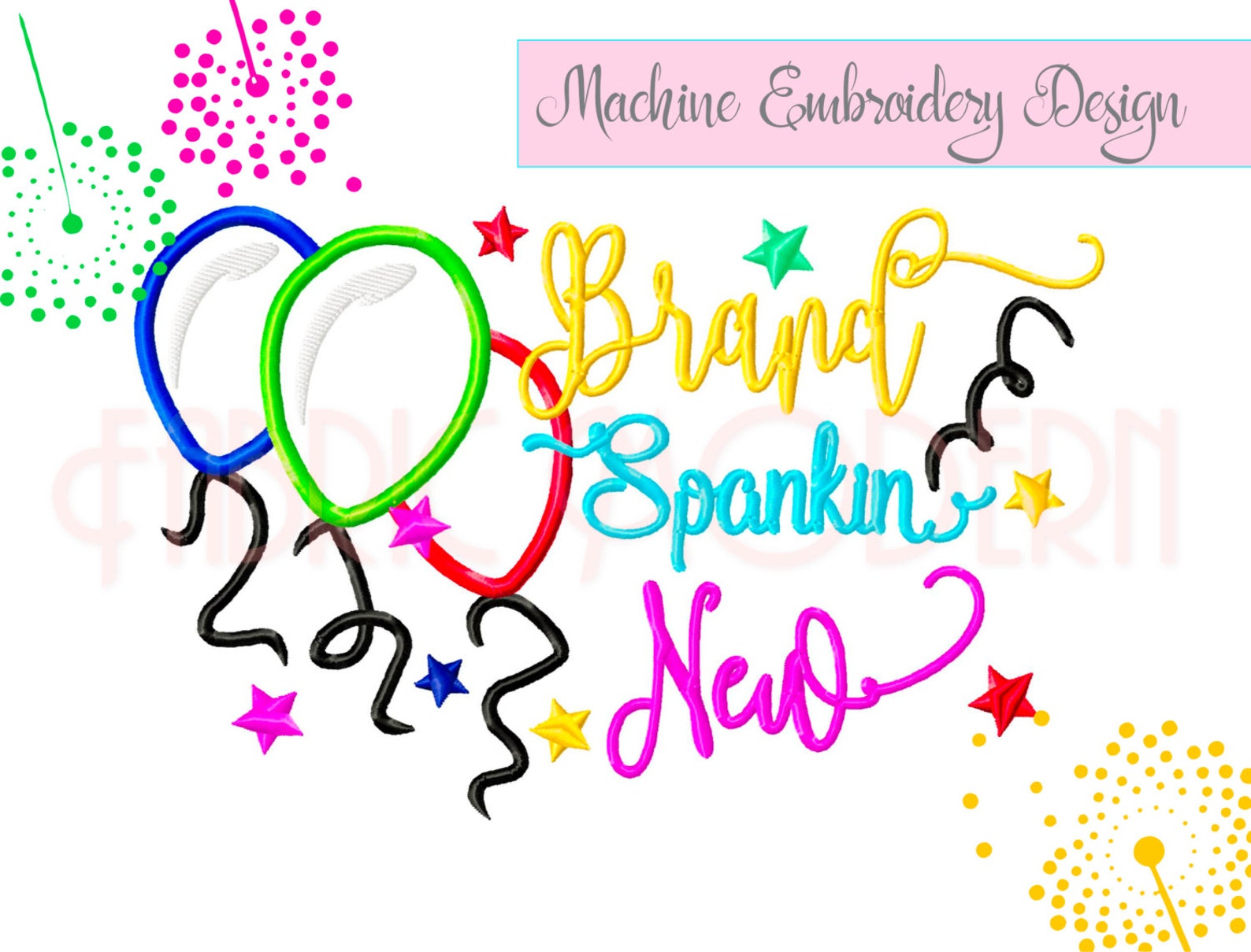 BRAND SPANKIN NEW Machine Embroidery Pattern Applique' - Etsy