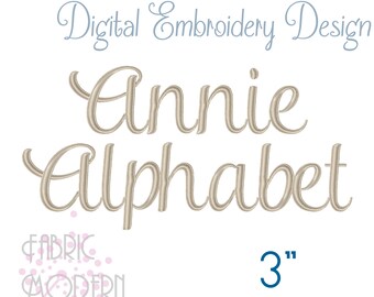 Annie Font Embroidery - Etsy