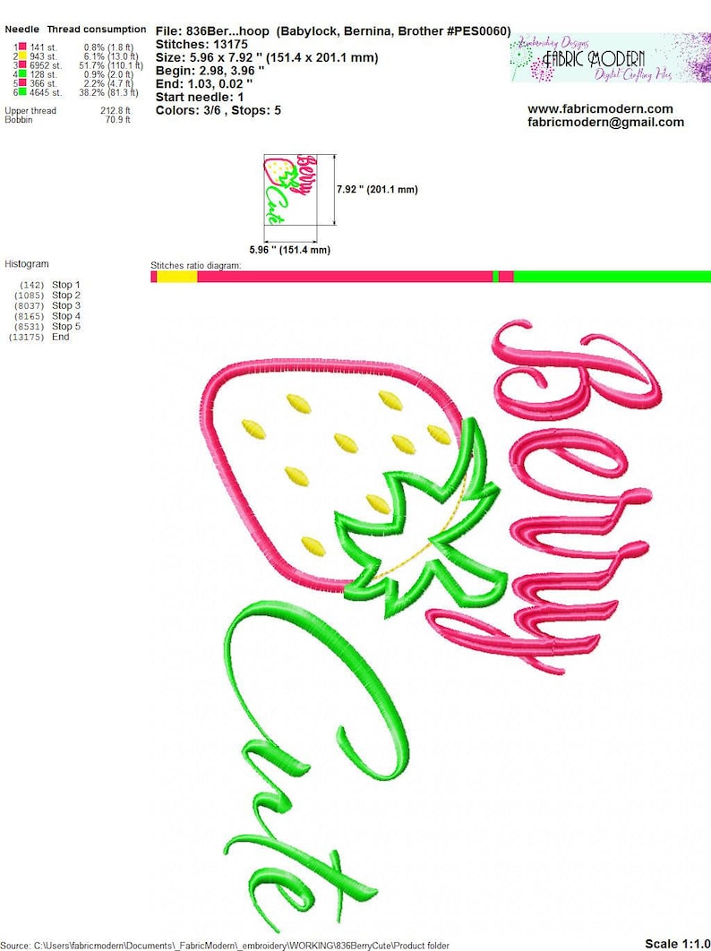 Berry Cute Strawberry Embroidery Design Applique' - Etsy