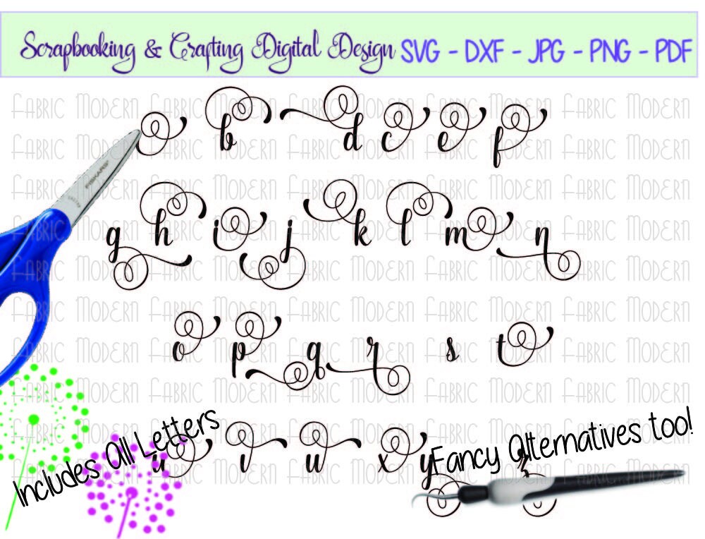 Anthem SVG Font Alphabet SVG Font Fancy Alternatives Script - Etsy UK
