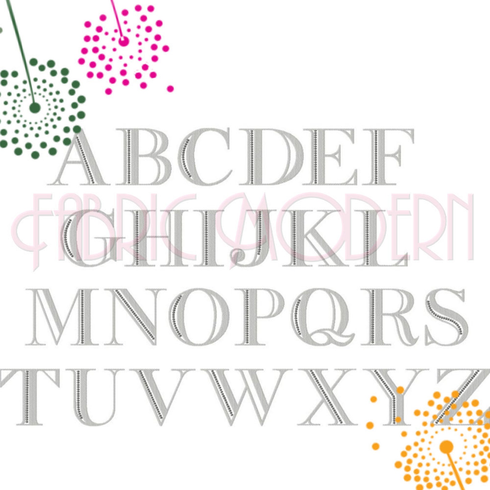 MONOGRAM Two Color Font Embroidery Three Sizes Bx Monogram Alphabet 3 3 ...