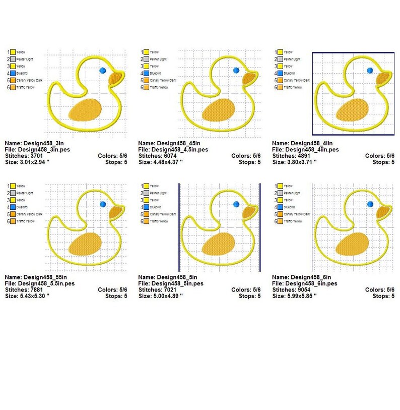 RUBBER DUCKY Embroidery Design Applique' Designs for in | Etsy