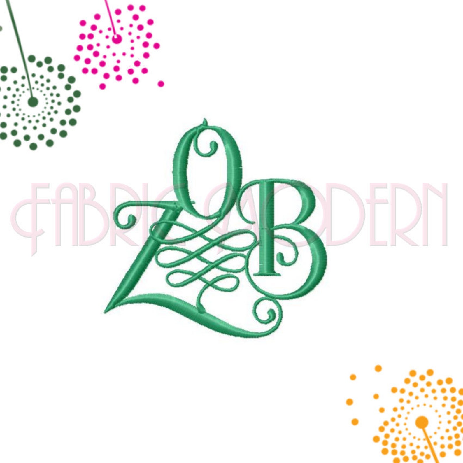 MODERN VINE MONOGRAM Letters Embroidery Font All Letters Fit - Etsy