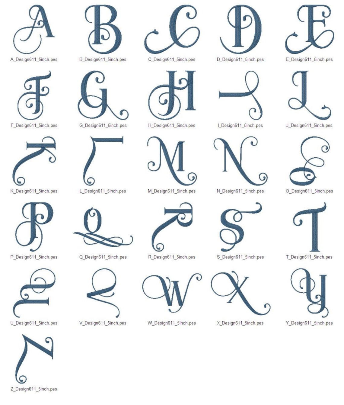 MODERN VINE MONOGRAM Letters Embroidery Font Embroidery Design - Etsy