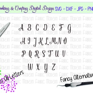 Anthem SVG Font Alphabet SVG Font Fancy Alternatives Script Font ...