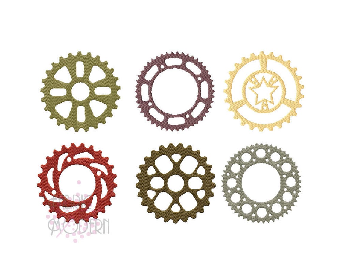 SPROCKETS AND GEARS Embroidery Design Gears Embroidery | Etsy