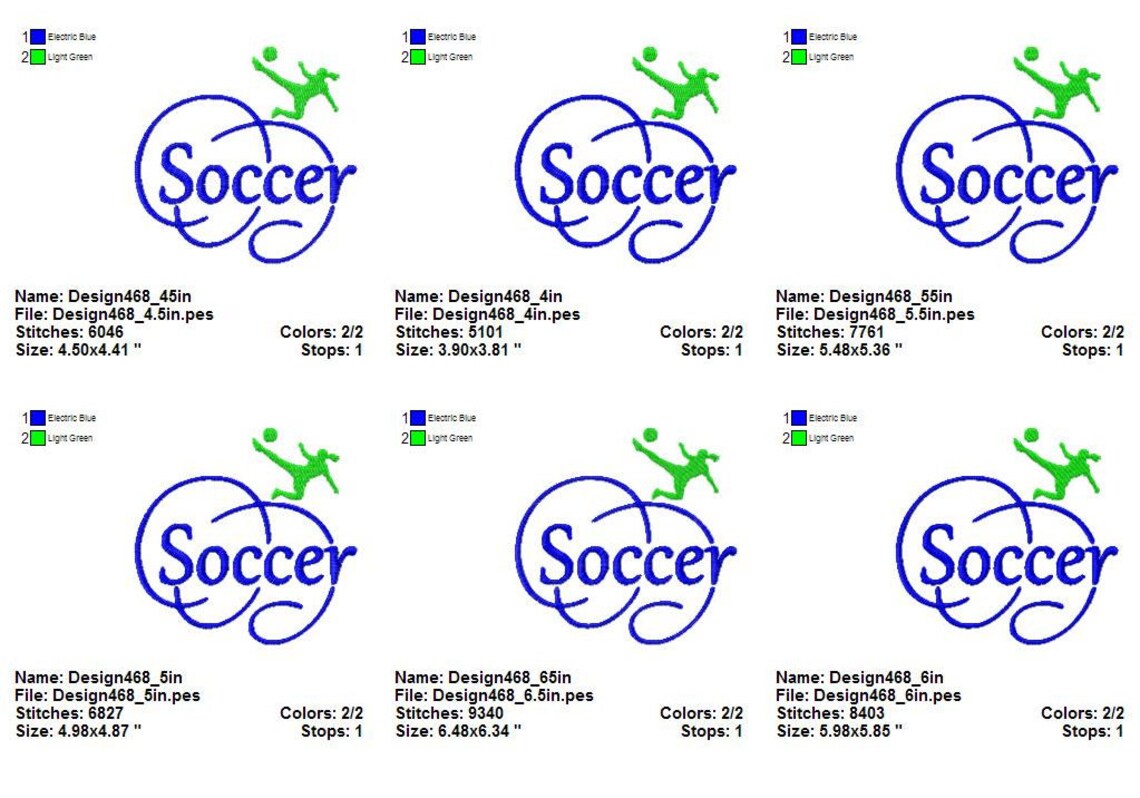 SOCCER Machine Embroidery Design Fancy Script - Etsy