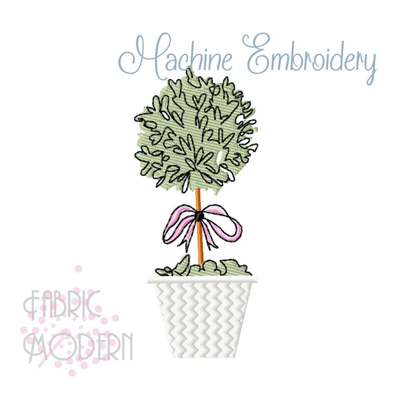 Topiary Tree in Pot Embroidery Design 1172 - Etsy