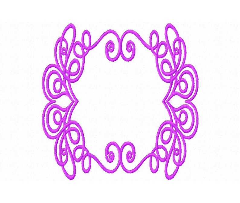 MONOGRAM FRAME Machine Embroidery Design Vintage Feel Multiple - Etsy