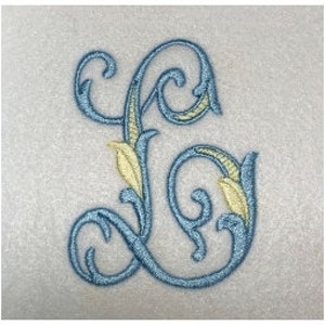 4 Inch Stunning 3 Color MONOGRAM Embroidery Design Alphabet #1128.4 - Etsy