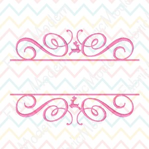 SPLIT MONOGRAM FRAMES Machine Embroidery Design Set of 4 Frames in Two ...